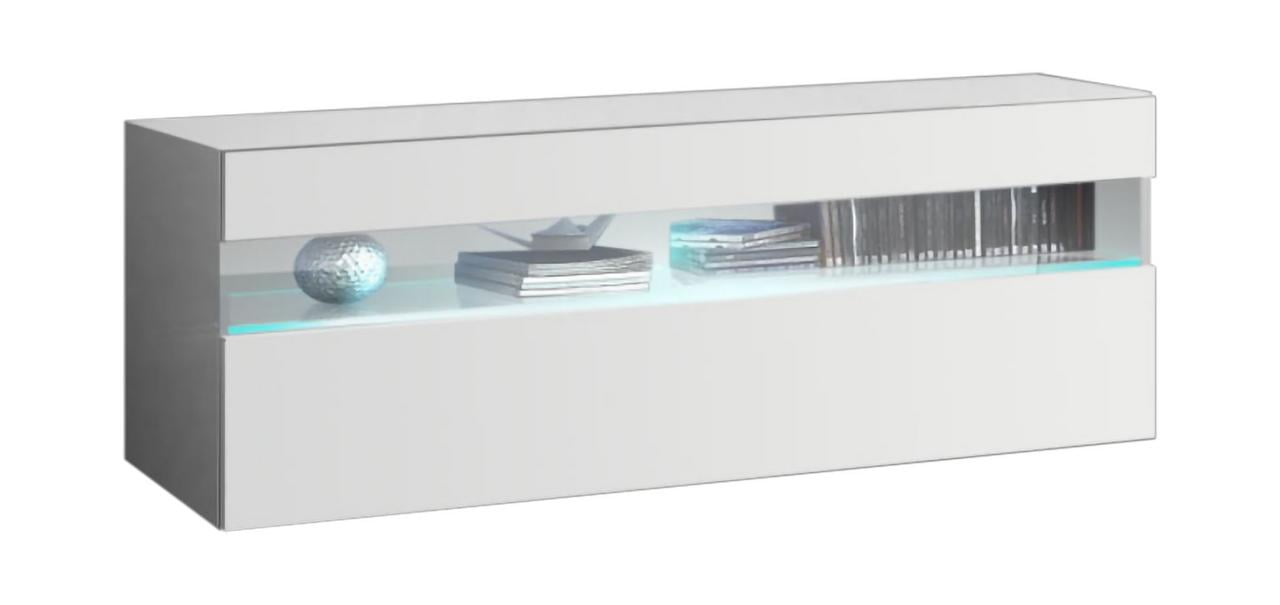 Ada All High Gloss Modern Wall Mounted Floating TV Stand, Single 39 ...