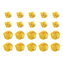 20pcs 2Size Ribbon Roses Satin 2.5cm/5cm Ribbon Flower Rose Artificial ...