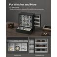 12-Slot Watch Box, Watch Display Case Wood Cabinet with Velvet Lining ...