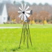 Ktaxon 8Ft Outdoor Metal Windmill, Ornamental Wind Spinner Yard Stake ...