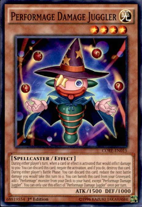 YuGiOh Clash of Rebellions Common Performage Damage Juggler CORE-EN015 ...