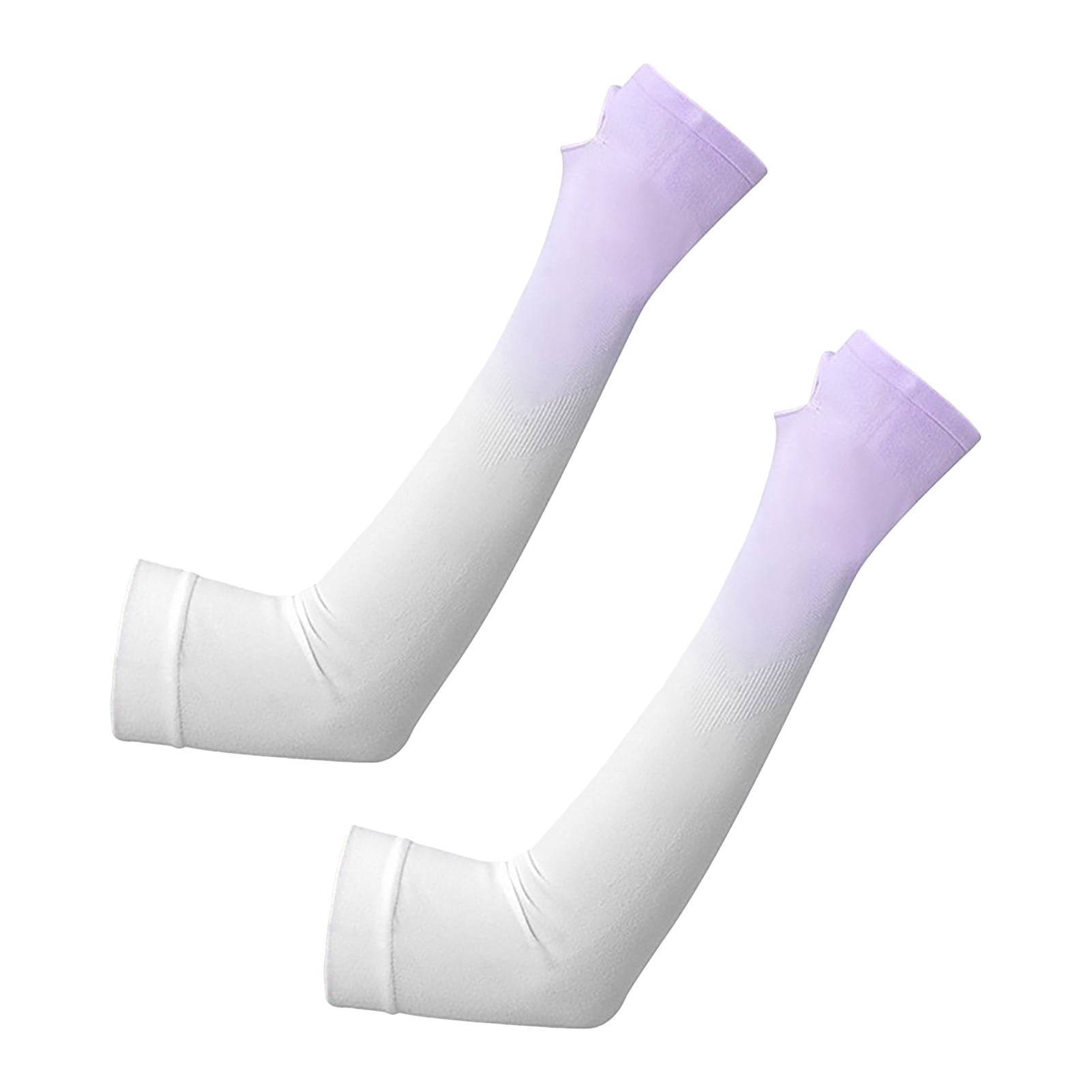 Arm Sleeves for Men & Women - Thumbhole Design Gradient Color Ice Silk ...