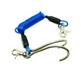 Scuba Diving Stainless Steel Reef Double Hook with Spiral Coil Lanyard ...