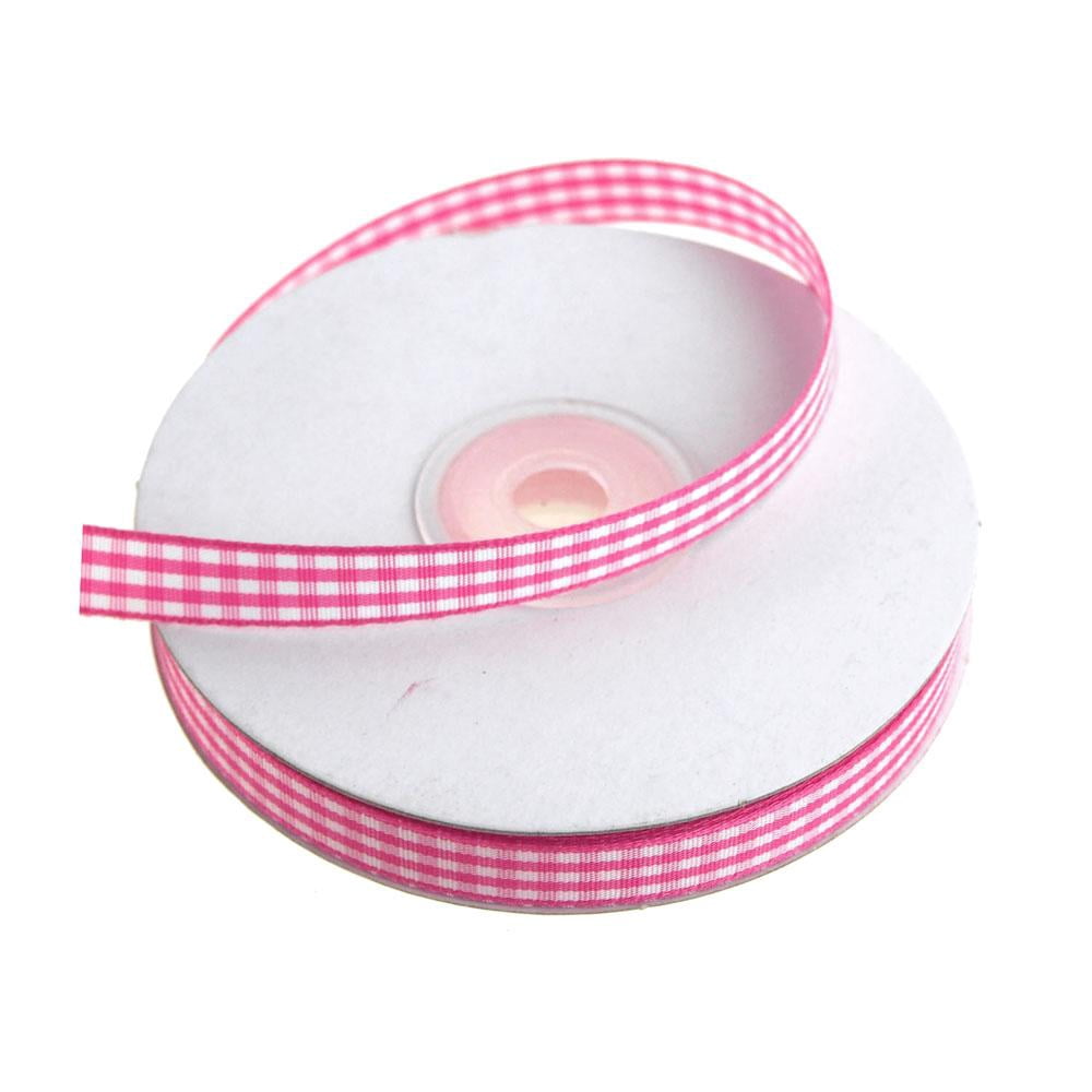 Gingham Christmas Ribbon, 3/8-Inch, 25 Yards, Hot Pink - Walmart.com
