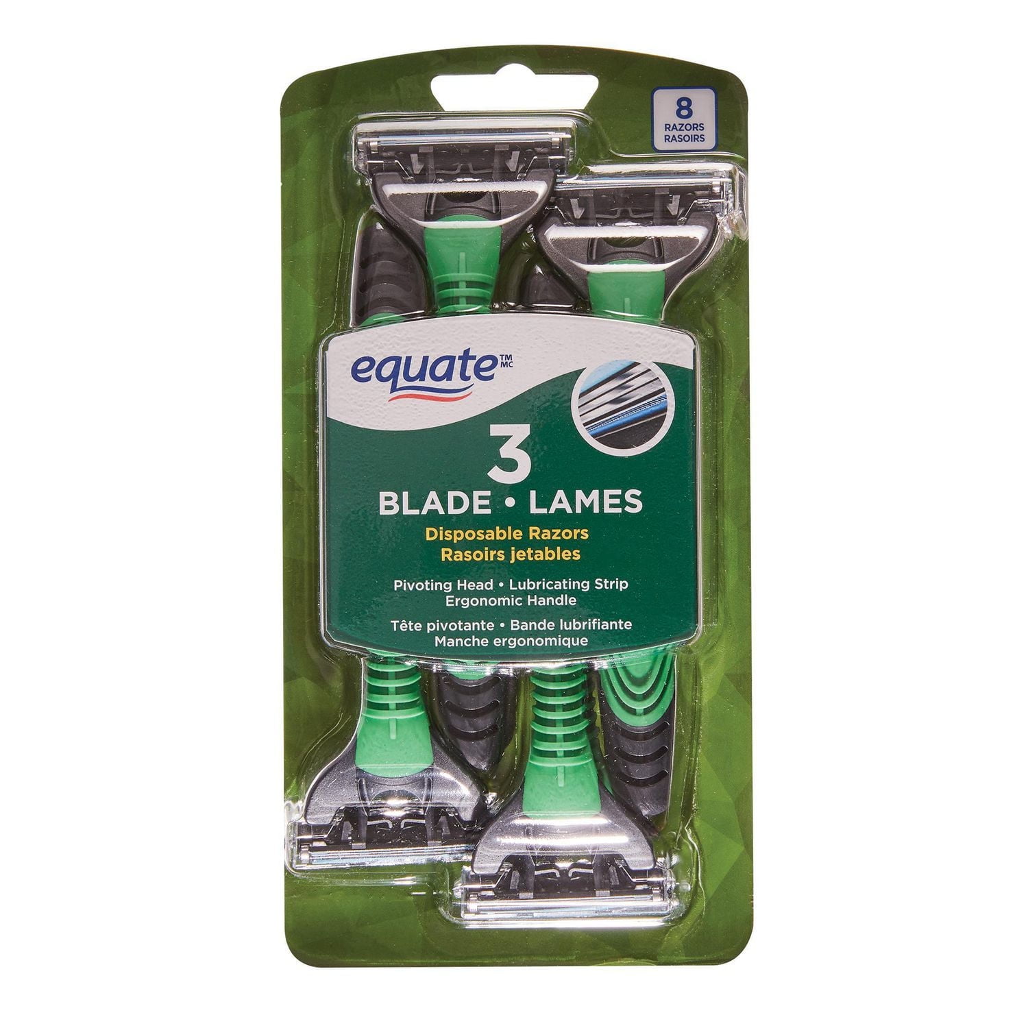 Click here for Equate Triple Blade Disposable Razors For Men prices