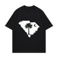 Black T Shirt South Carolina State Map Palm Tree And Crescent Moon ...
