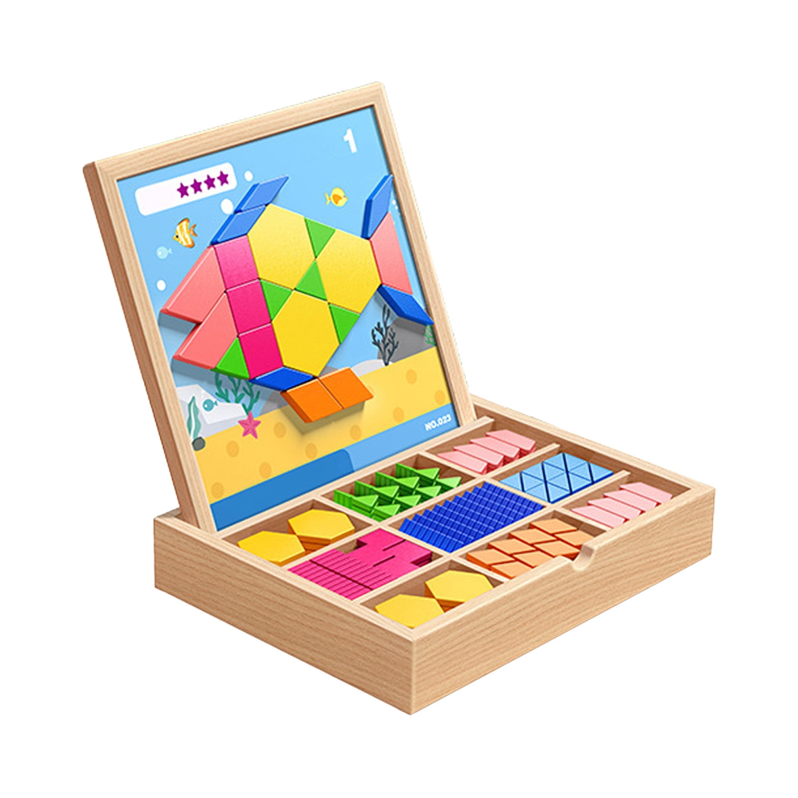 Click here for Decorland Wooden Tangram Pattern Puzzle Stacking T... prices