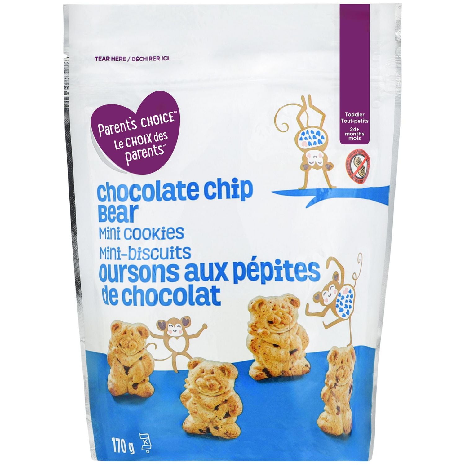Parent's Choice Chocolate Chip Bear Mini Cookies - Walmart.ca