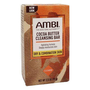 AMBI Beauty Facial Soap: Cocoa Butter Complexion Cleansing Bar for Face ...