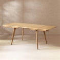 Pemberly Row 47-78.5" Solid Oak 4-6 Seat Extendable Dining Table in ...