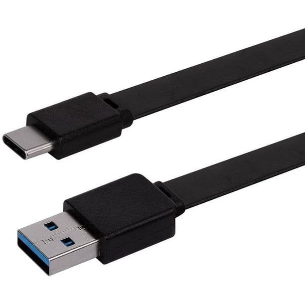 Monoprice Flat USB Type-C to Type-A 3.2 Gen1 Charge and Sync Cable - 6 ...