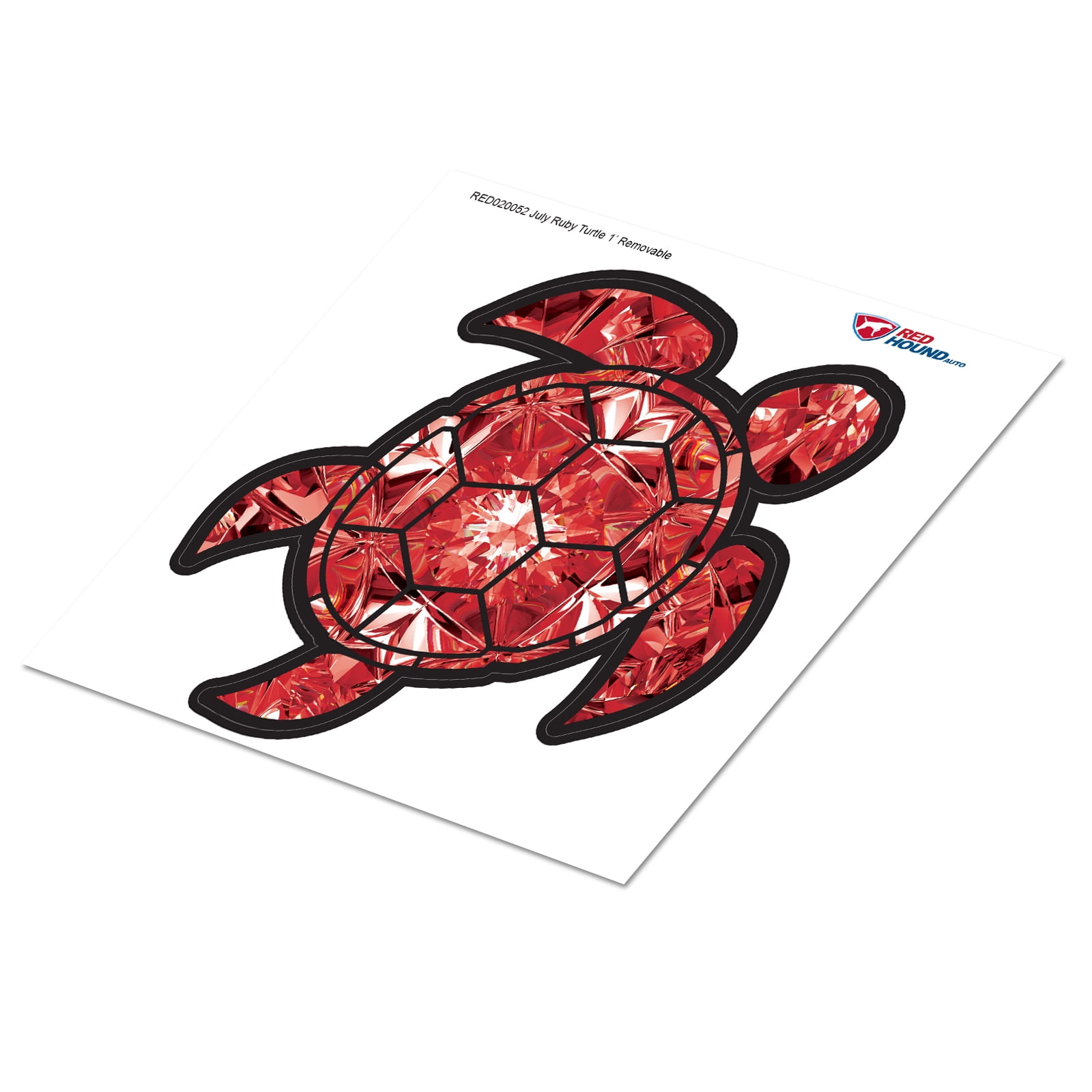 Red Hound Auto Ruby Red Sea Turtle Birthstone Removable Wall Decal July ...