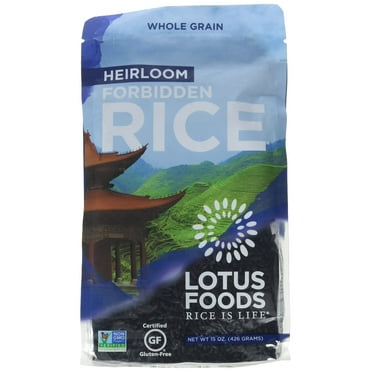 Lotus Foods Heirloom Forbidden Black Rice, 15 oz - Good Source of ...