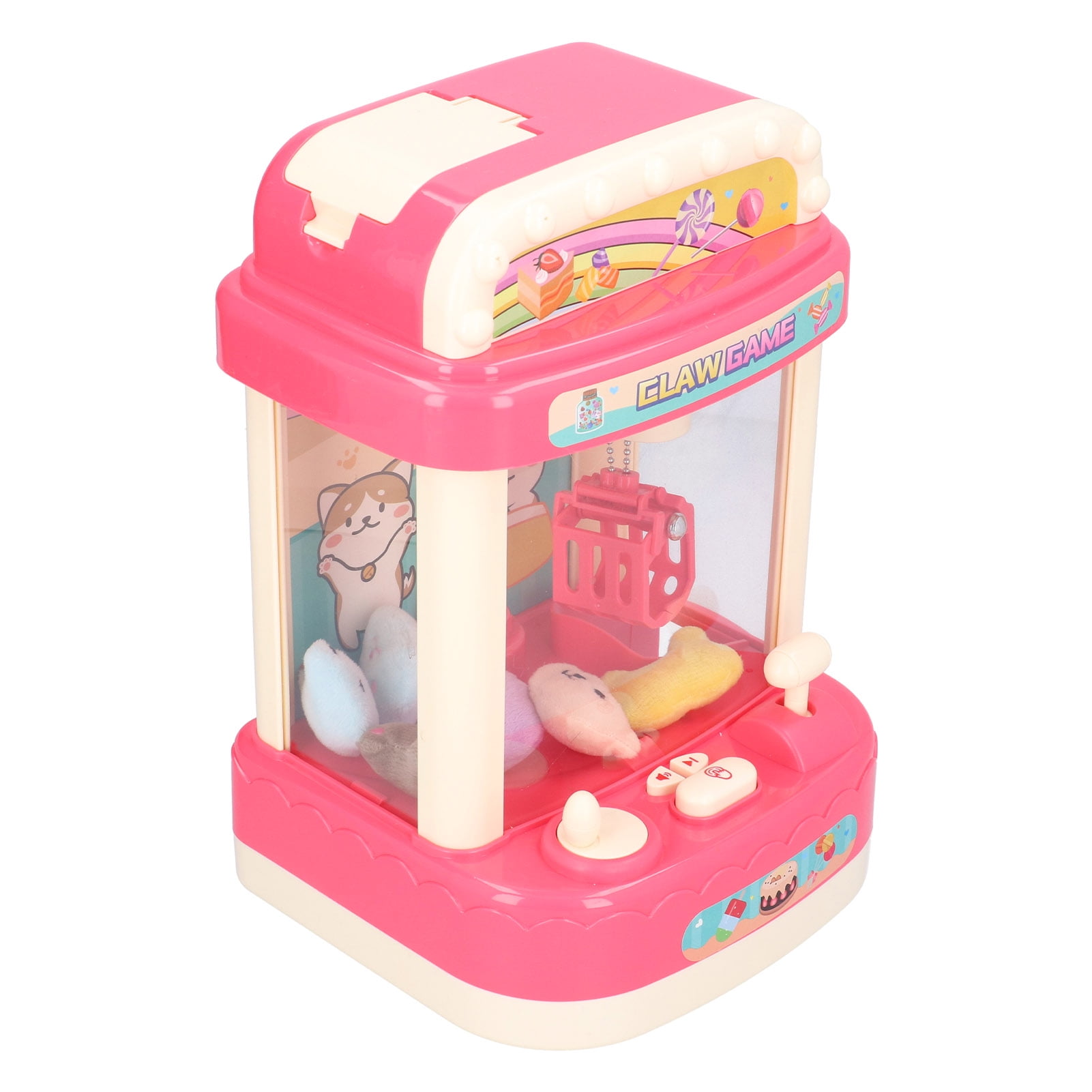 Claw Doll Machine, Toy Grabber Machine Rechargeable With Sounds Light ...