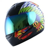 Wow! Motorcycle Full Face Helmet Adult Chief Indian Black - Walmart.com