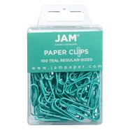 JAM Paper Jumbo Paper Clips, Teal Blue, 1 inch, 75/Pack - Walmart.com