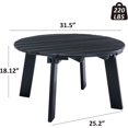 31.5" Outdoor Round Coffee Table, Adirondack Patio Coffee Table ...