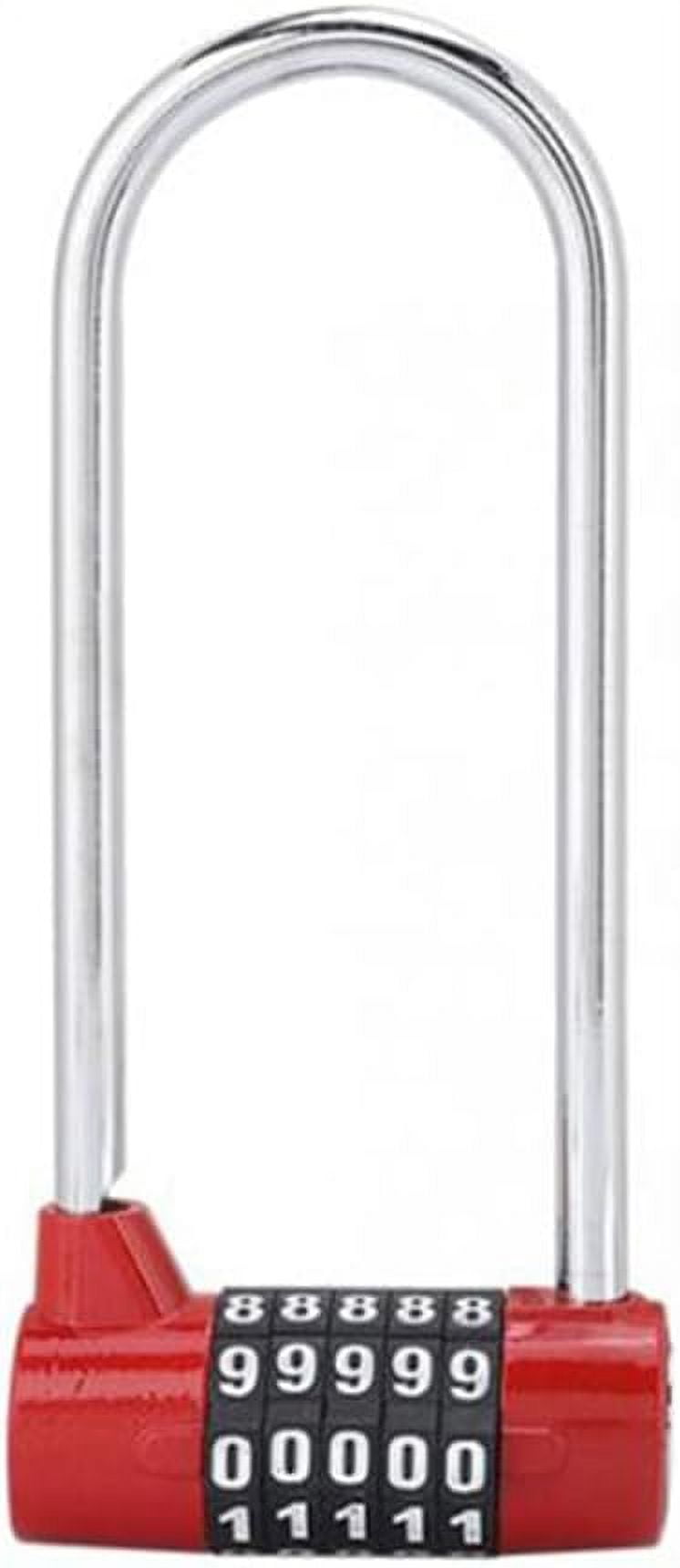 Combination Lock, 5 Digit Combination Padlock, 116mm Long Flexible ...