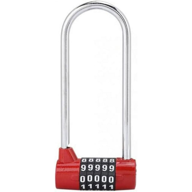 Combination Lock, 5 Digit Combination Padlock, 116mm Long Flexible ...
