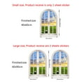 Removable Fake Window Arched Wall Sticker Vinyl Decal Beach Forest ...