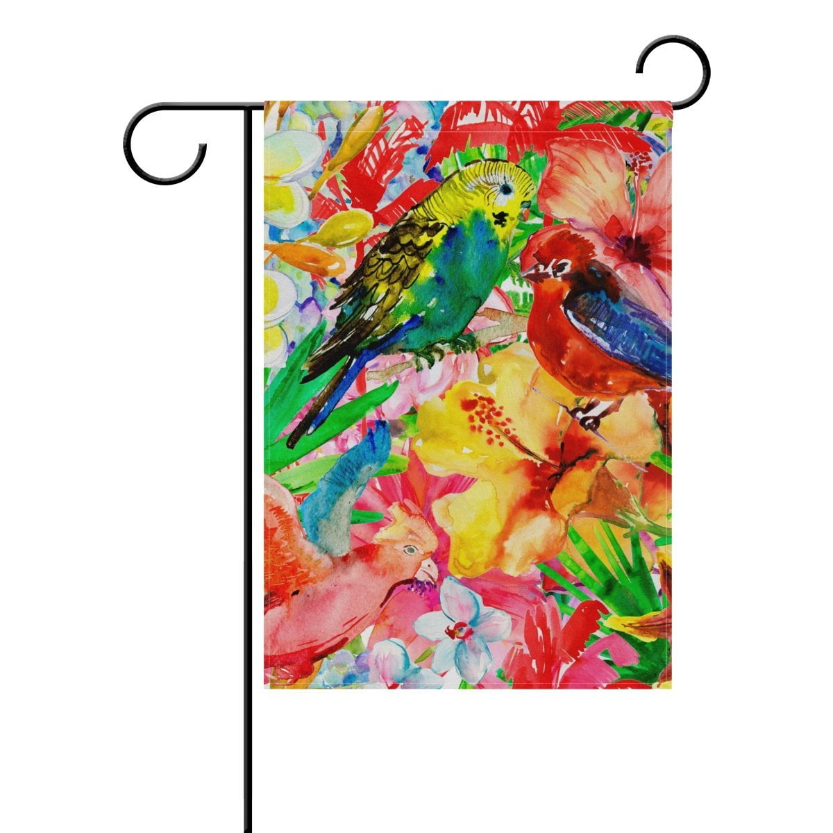 POPCreation Summer Birds And Flowers Polyester Garden Flag Outdoor Flag ...