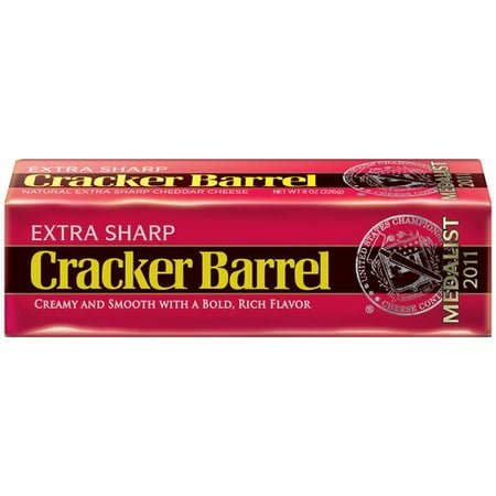 Cracker Barrel Extra Sharp Cheddar Cheese, 8 oz - Walmart.com