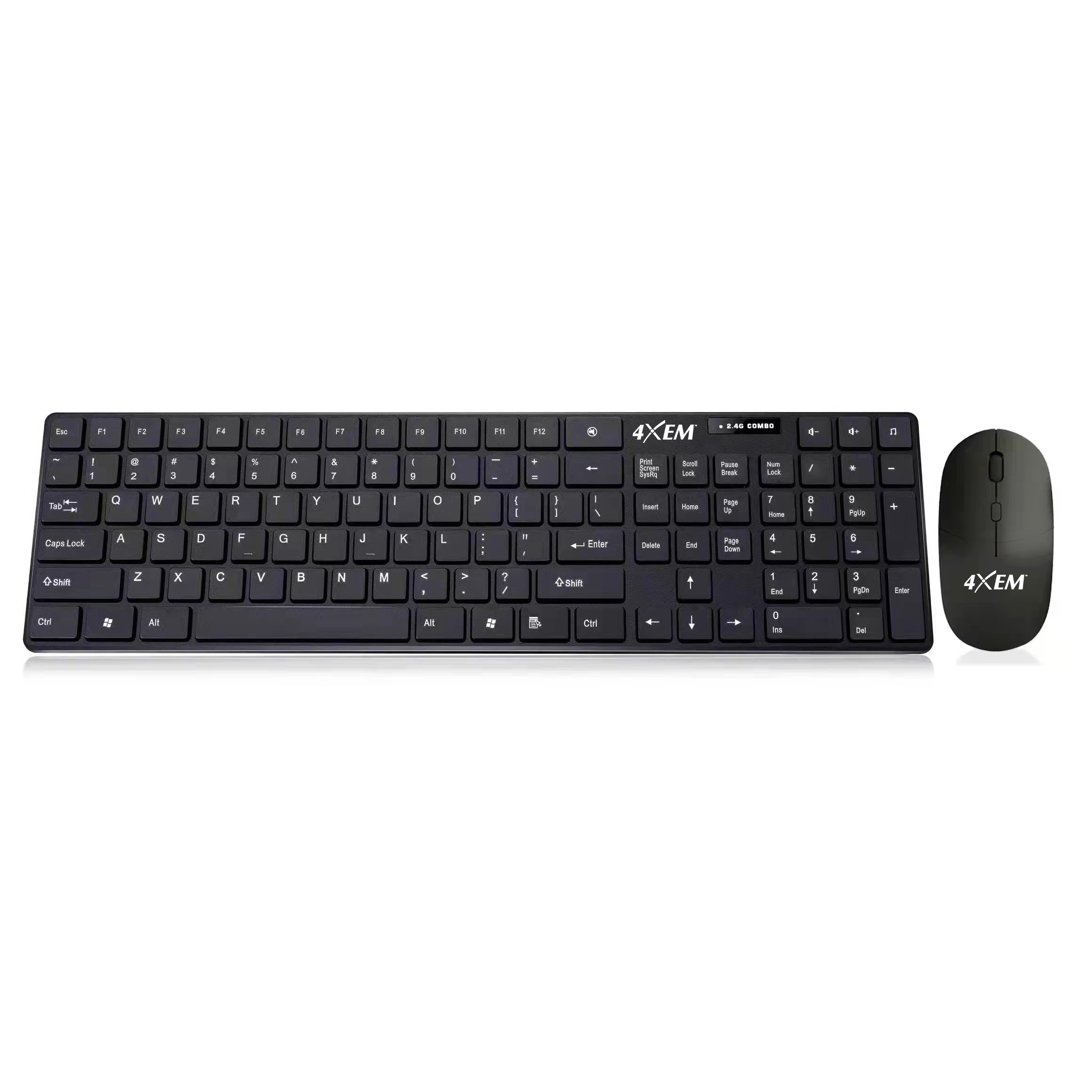 4XEM Wireless Mouse and Keyboard Combo, Fullsize Keyboard ...
