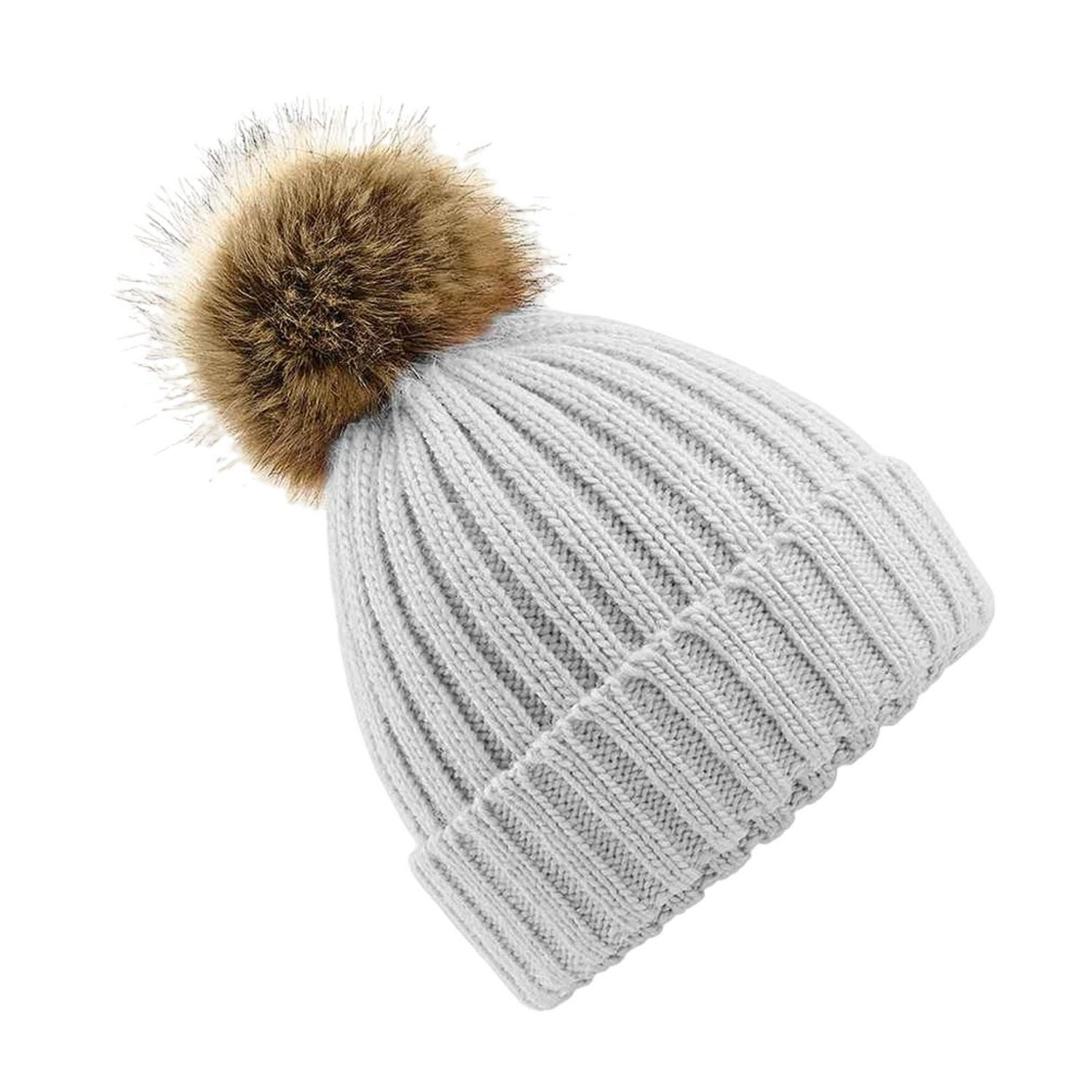Click here for Beechfield Fur Pop Pom Chunky Beanie One Size prices