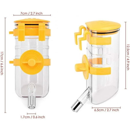 Rabbit Water Bottle No Drip 350ml/12oz Dog Crate Water Dispenser ...