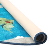 Delta Children Kids World Map Round Area Rug, 39-Inch, Blue - Walmart.com