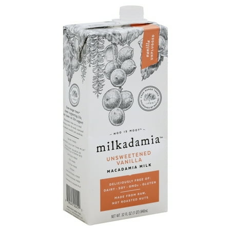 Milkadamia Unsweetened Vanilla Macadamia Milk, 32 fl oz - Walmart.com