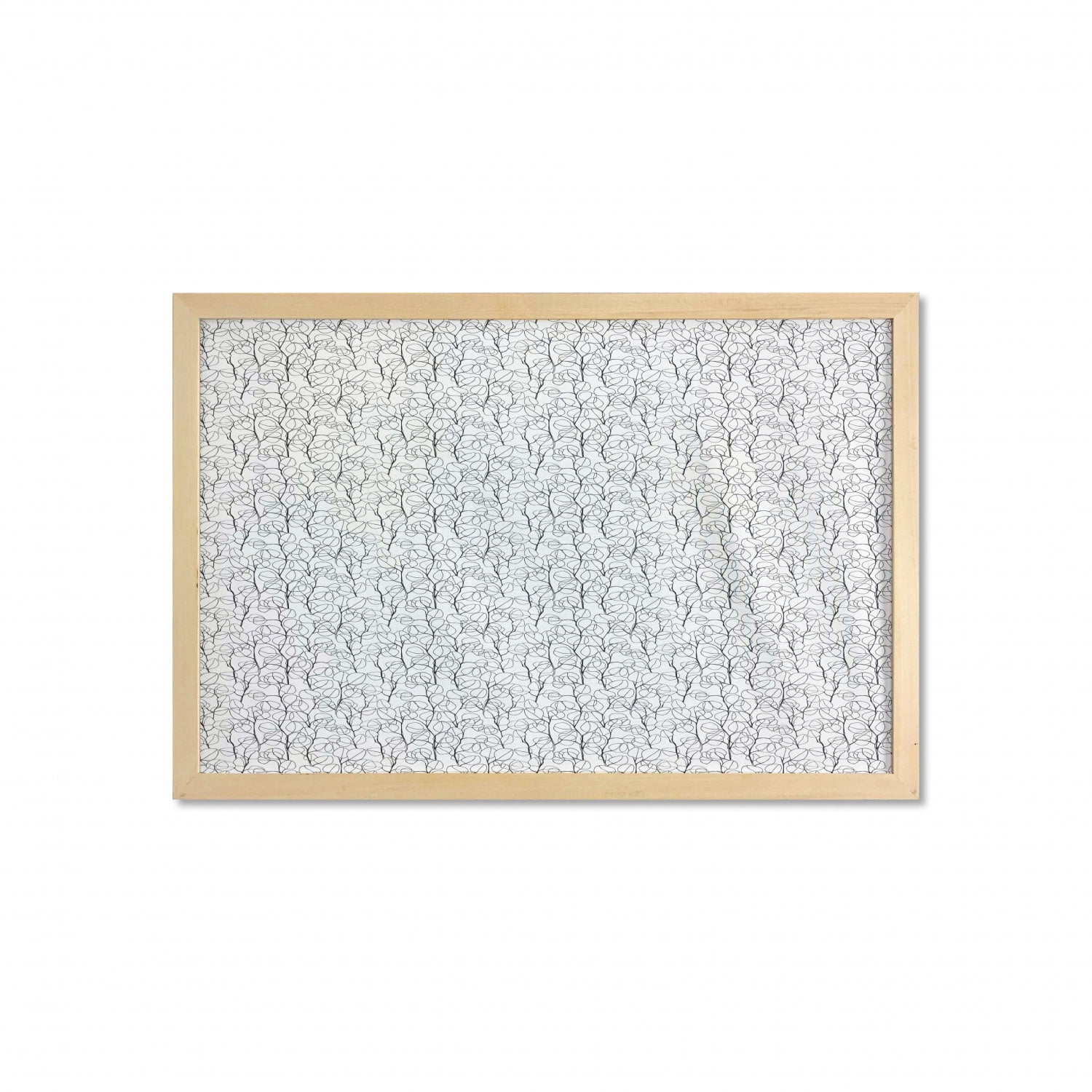 Abstract Wall Art with Frame, Monotone Composition of Hand Drawn ...