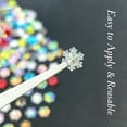 200pcs 3D Iridescent Ice Transparent Tiny Christmas Snowflake Nail ...