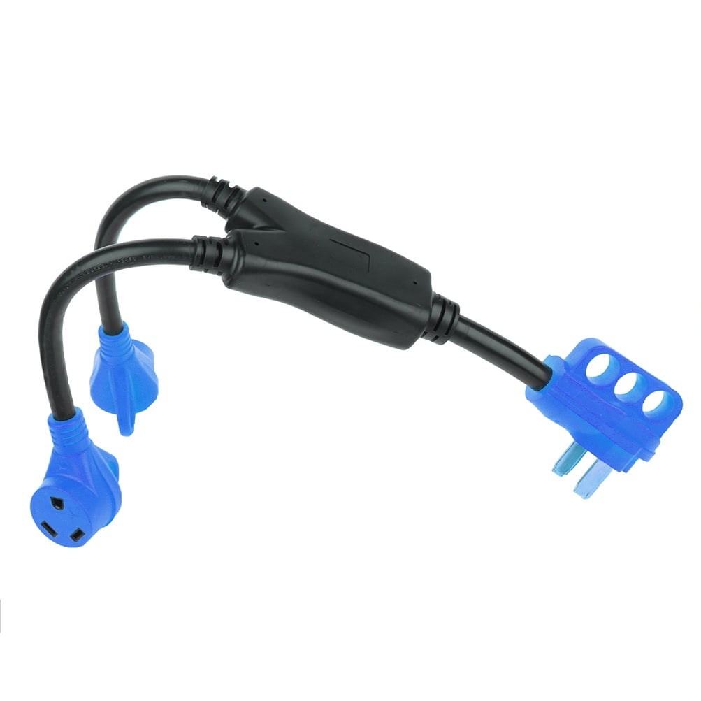 ECCPP 50 Male to (2) 30 amp Female Heavy Duty RV Power Cord Plug ...