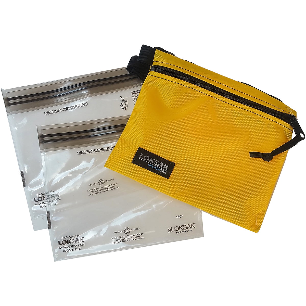 Loksak Dipper Nylon Waterproof SplashSak - 7" x 6" - Gold - Walmart.com