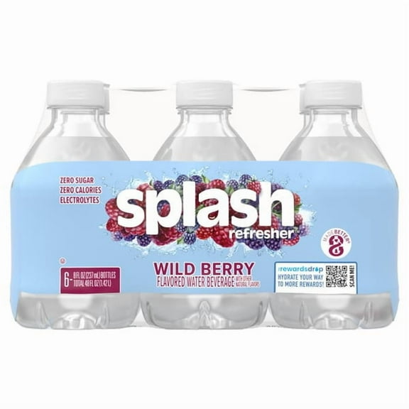 Pure Life Splash Fruit Flavored Water, Variety Pack, 16.9 Ounce Bottles ...