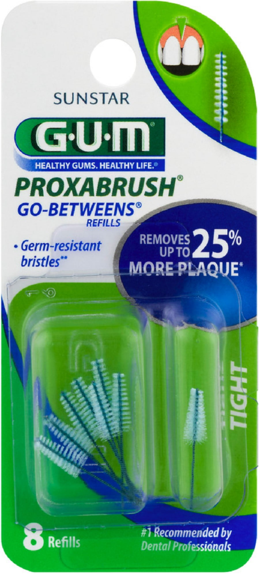GUM Go-Betweens Proxabrush Refills Tight [414] 8 Each - (Pack of 6 ...