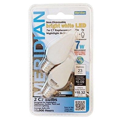 Meridian LED 7W Equivalent Super Blue Clear-C7 Non-Dimmable LED ...