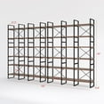 142" Width Antique Walnut Library Bookshelves - Walmart.com
