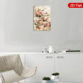 8x12 Inch Metal Wall Art, Elegant Tea Set and Pink Rose Floral Design ...