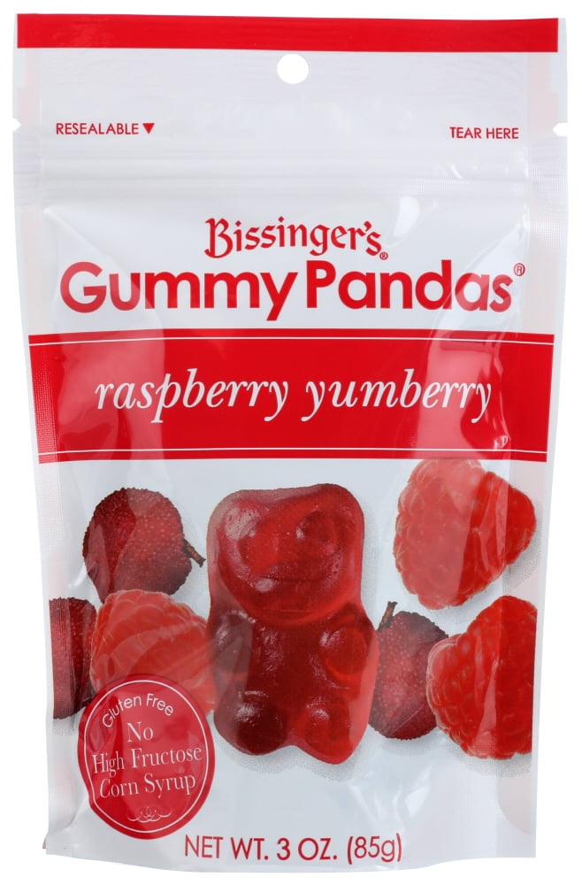 Bissinger's Gummy Pandas Raspberry Yumberry - Case Of 12 - 3 Oz.-MG ...