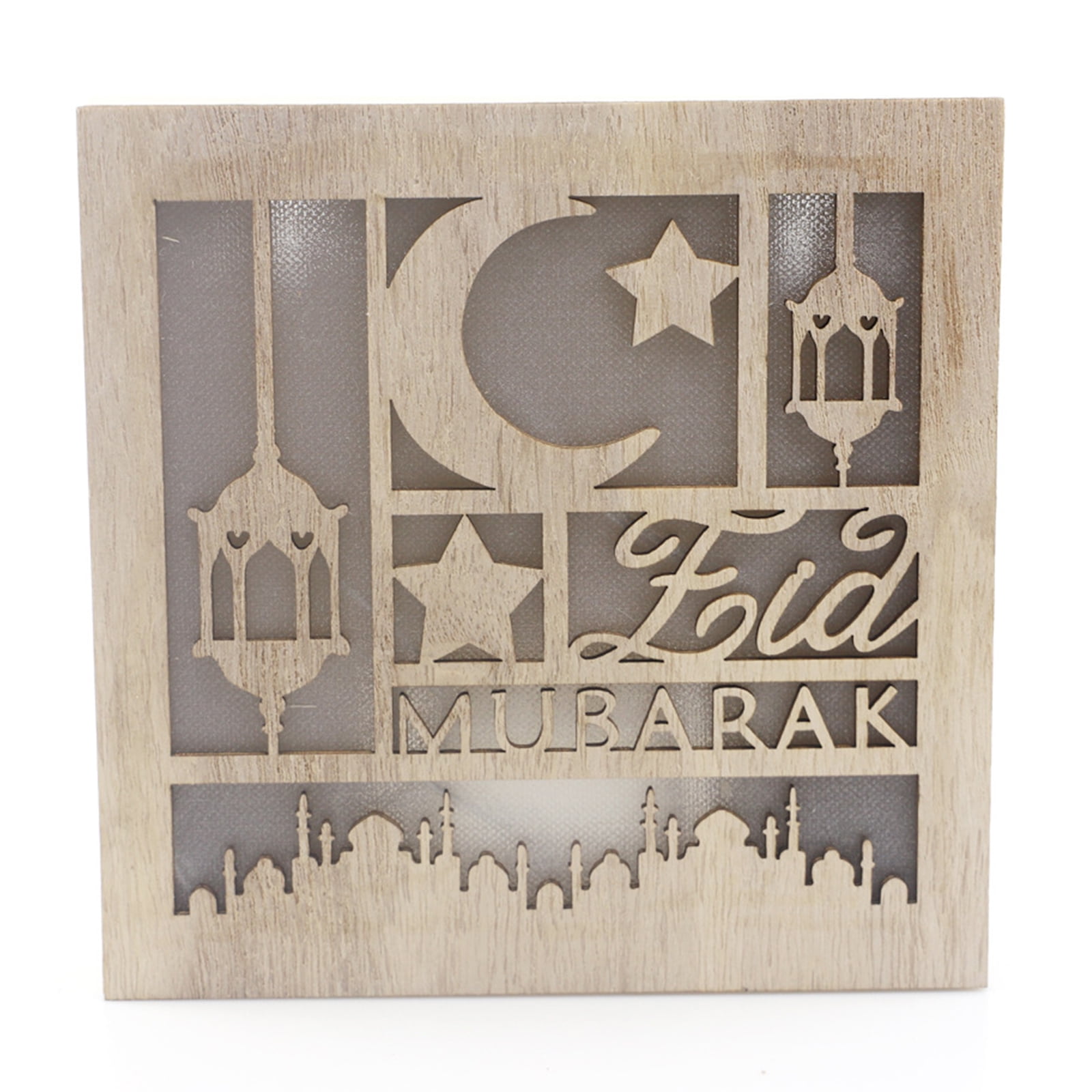 Click here for Yeacher Wooden Iftar Decorations With Led Lights R... prices