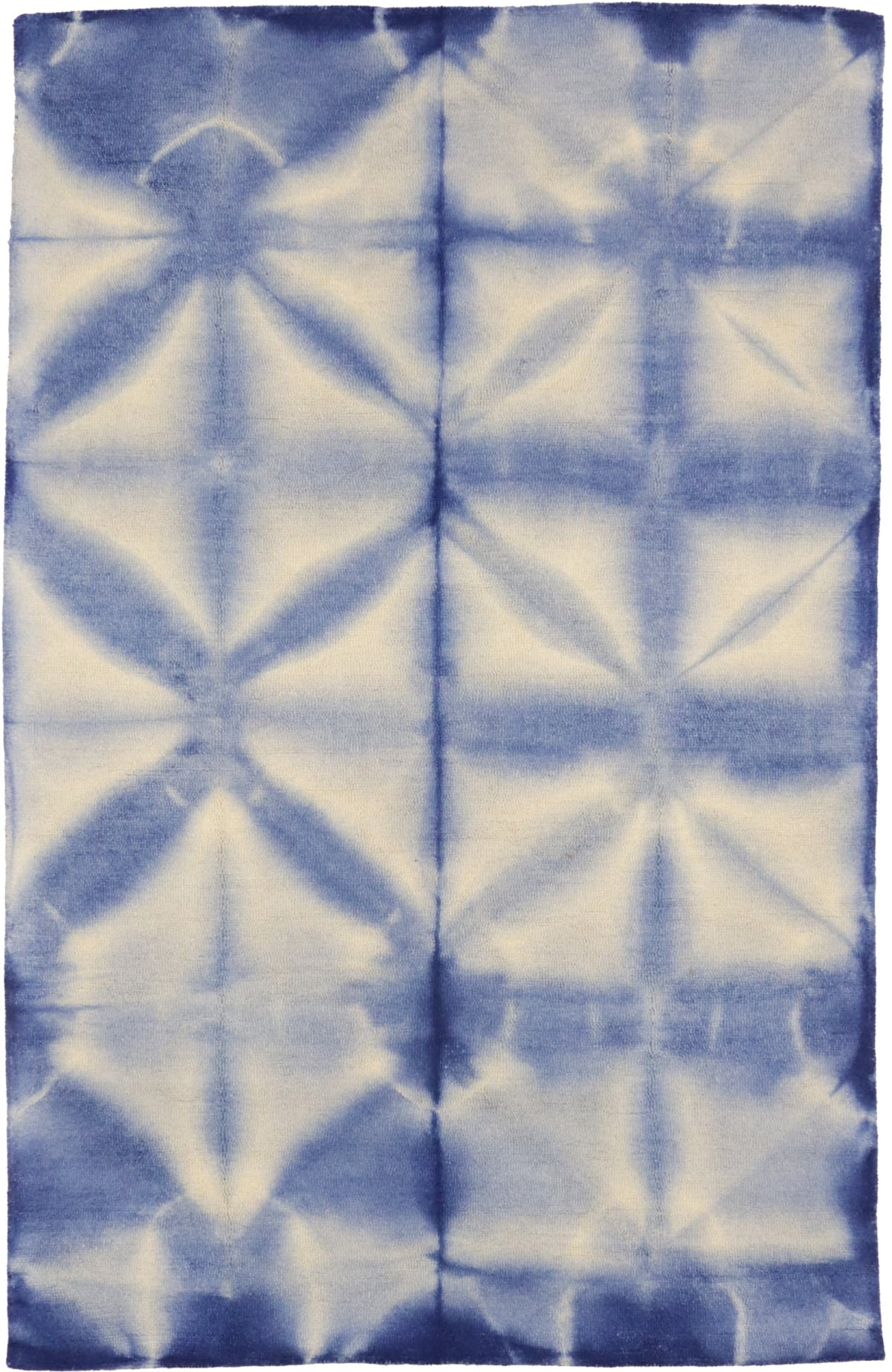 Navy Blue Tie-Dye 5X8 Hand-Tufted Modern Rug - Walmart.com
