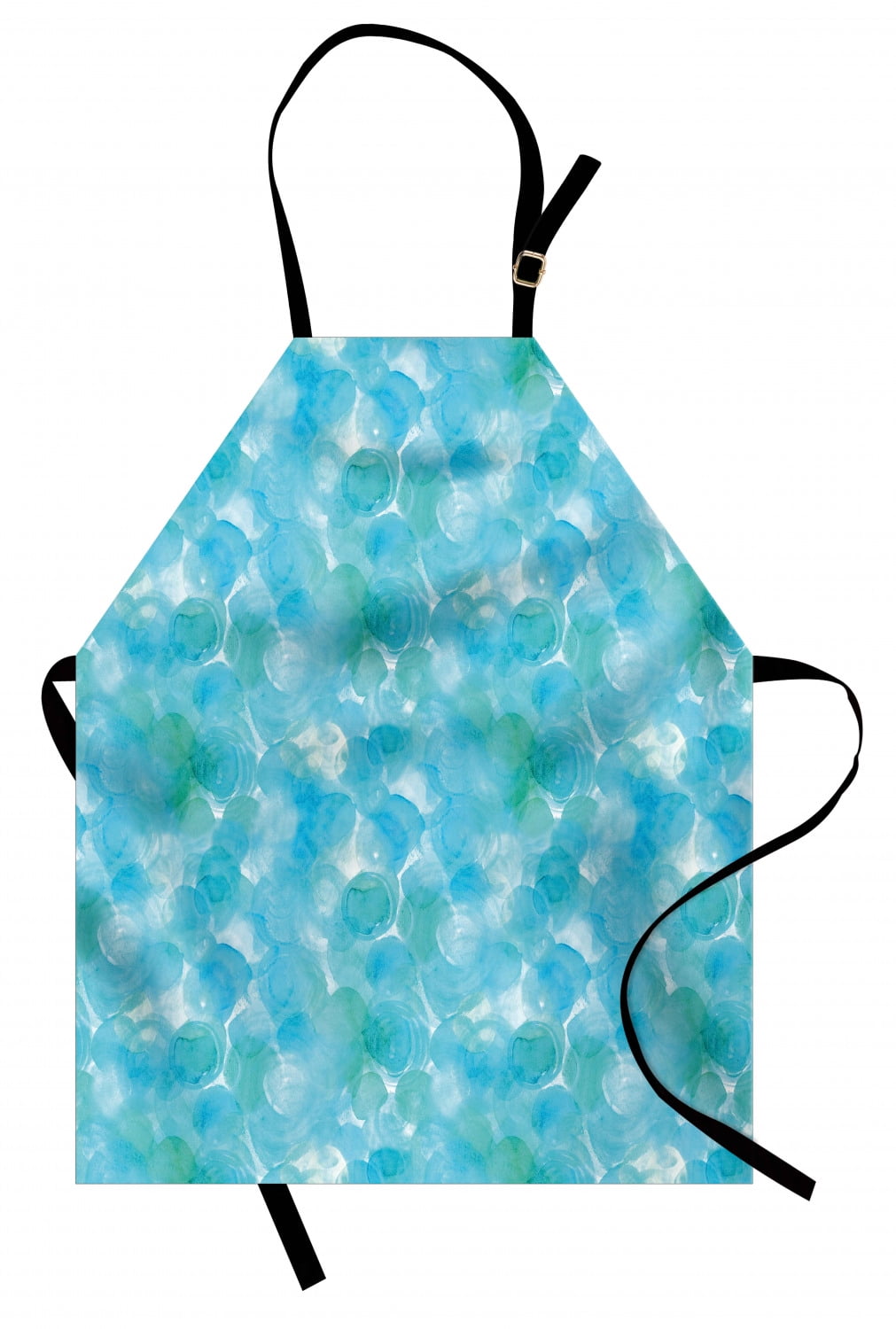 Teal Apron Abstract and Expressionist Watercolor Art Design with Aqua ...