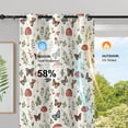 Butterfly and Mushroom Red Pattern Blackout Curtains,Triple Weaved ...