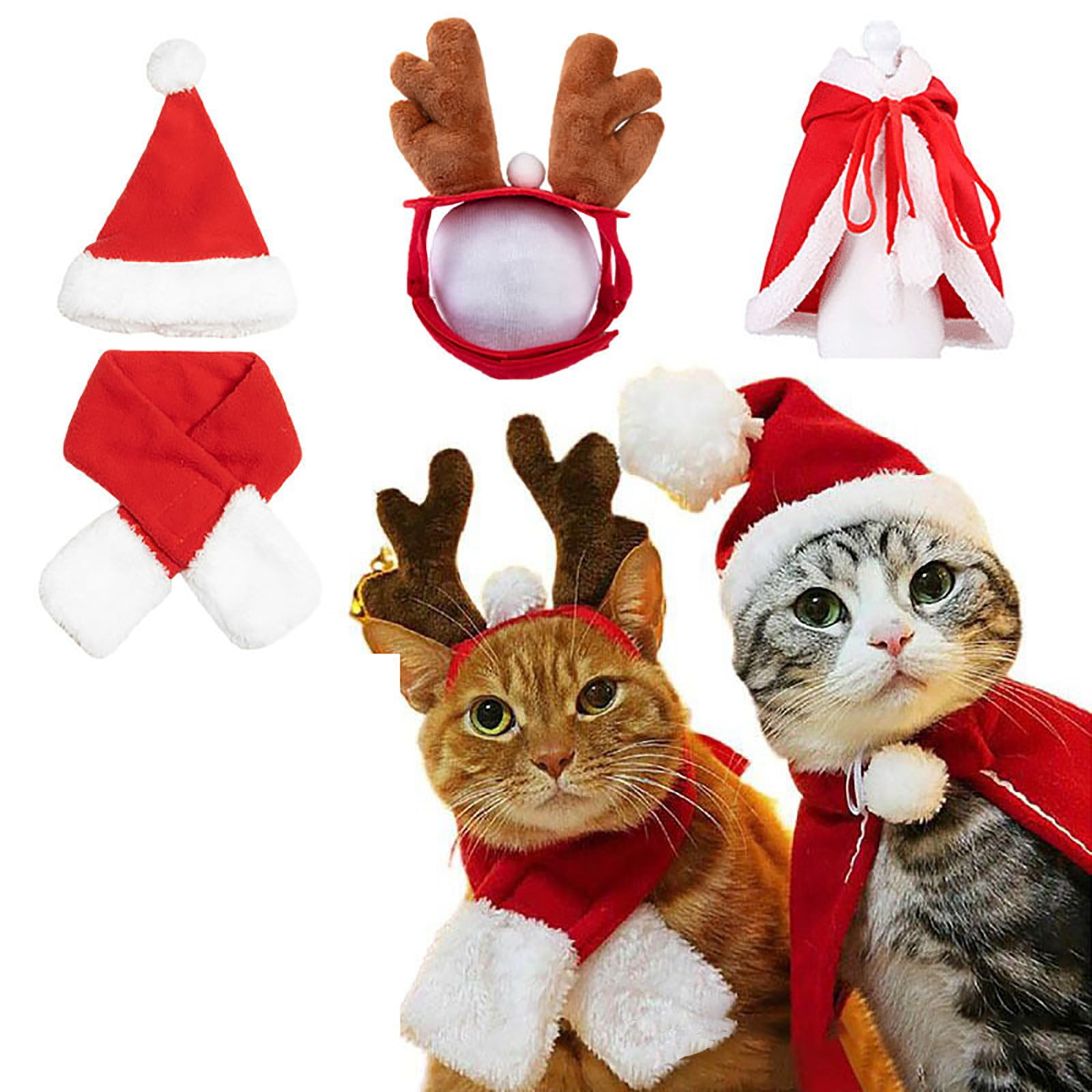 Click here for Vivavault Christmas Cat Four Piece Set Festive Hol... prices