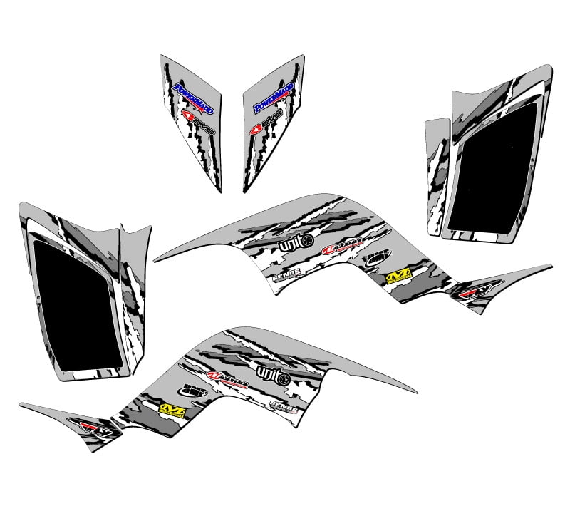 All Years RAPTOR 90 SHREDDER Grey Senge Graphics Kit Compatible with ...