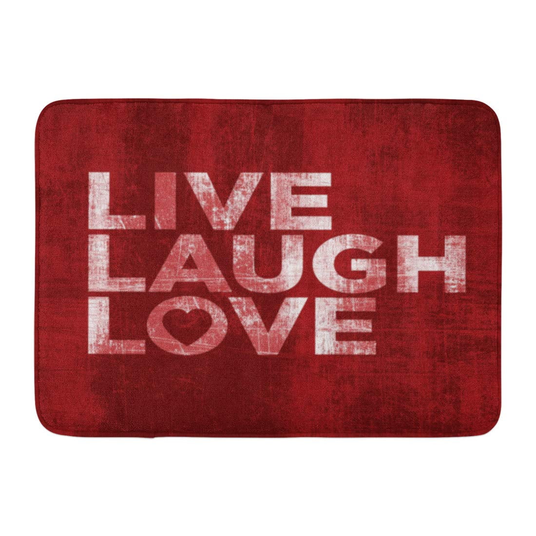LADDKE Aged Live Laugh Love Red Antique Grunged Grungy Letterpress ...
