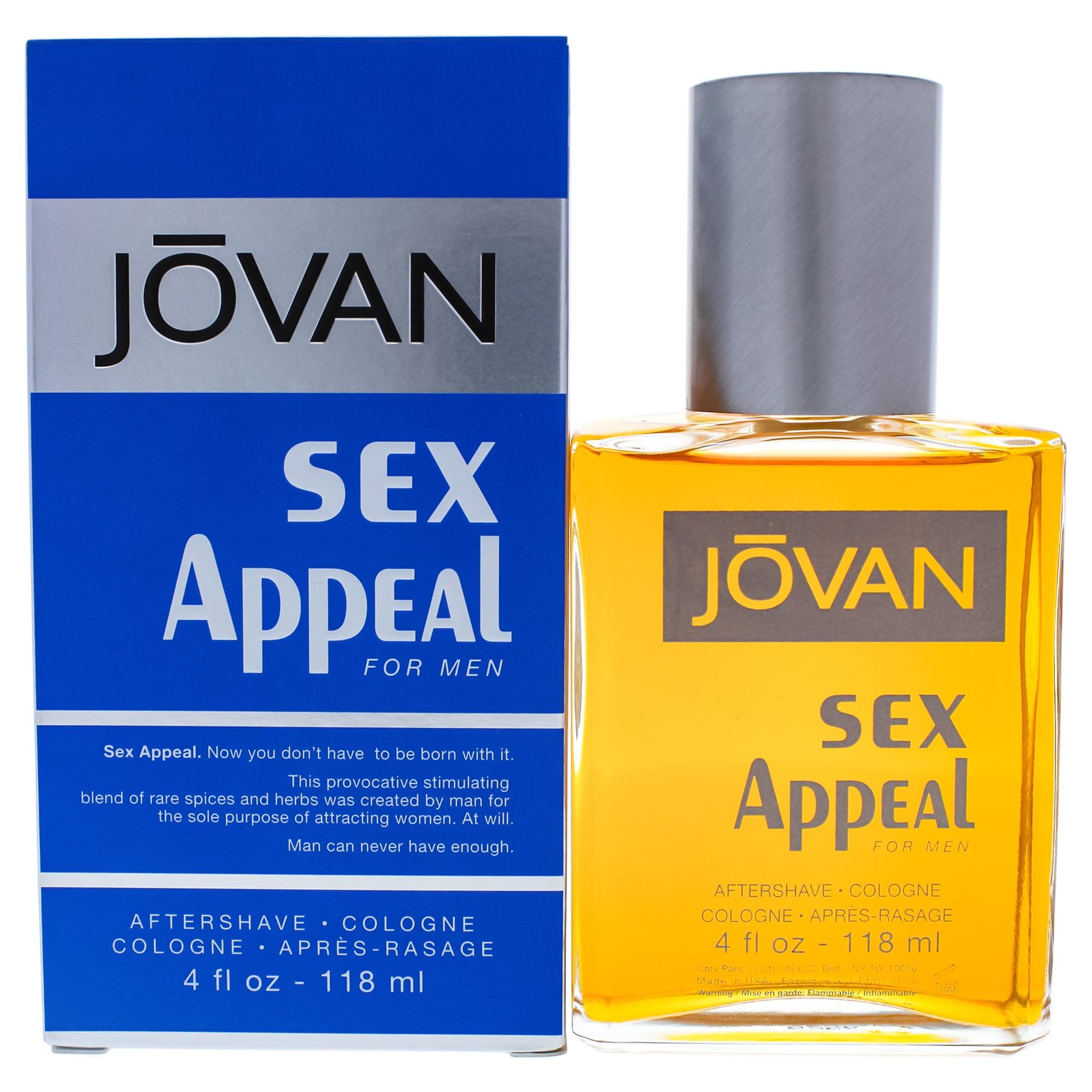 Jovan Sex Appeal By Coty For Men 4 Oz After Shave Cologne Splash