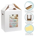 5 Pack Tall Cake Boxes For Tier Cakes 16x16x18 Inch Disposable Layer ...